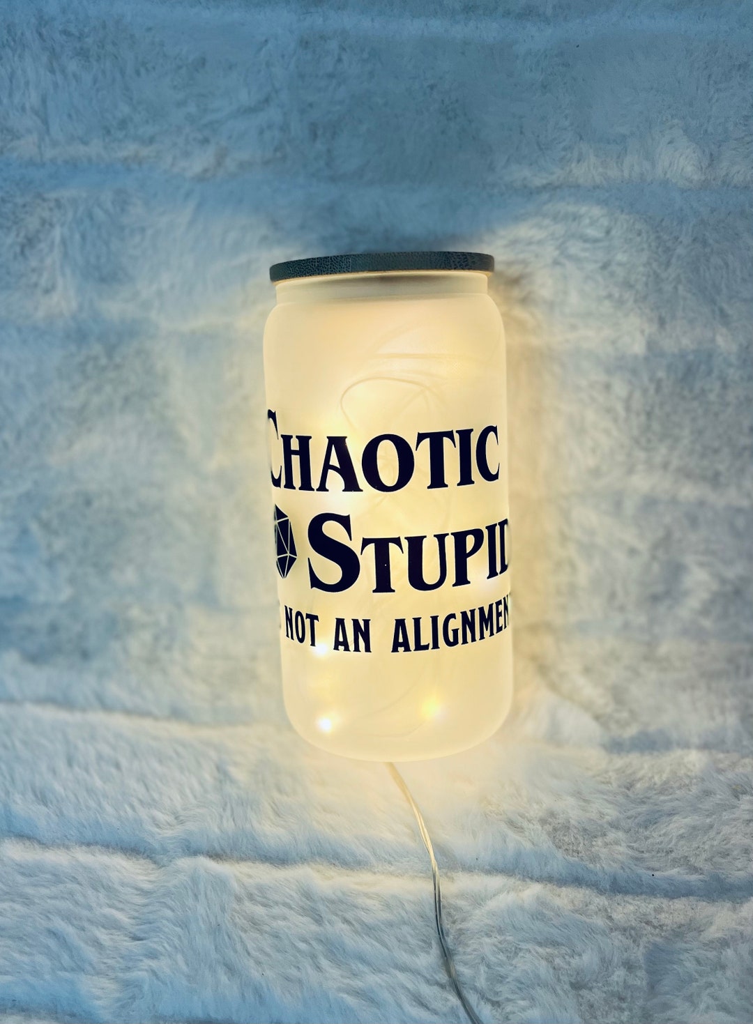 Chaotic Stupid Is Not An Alignment Glass Sublimation Can Etsy