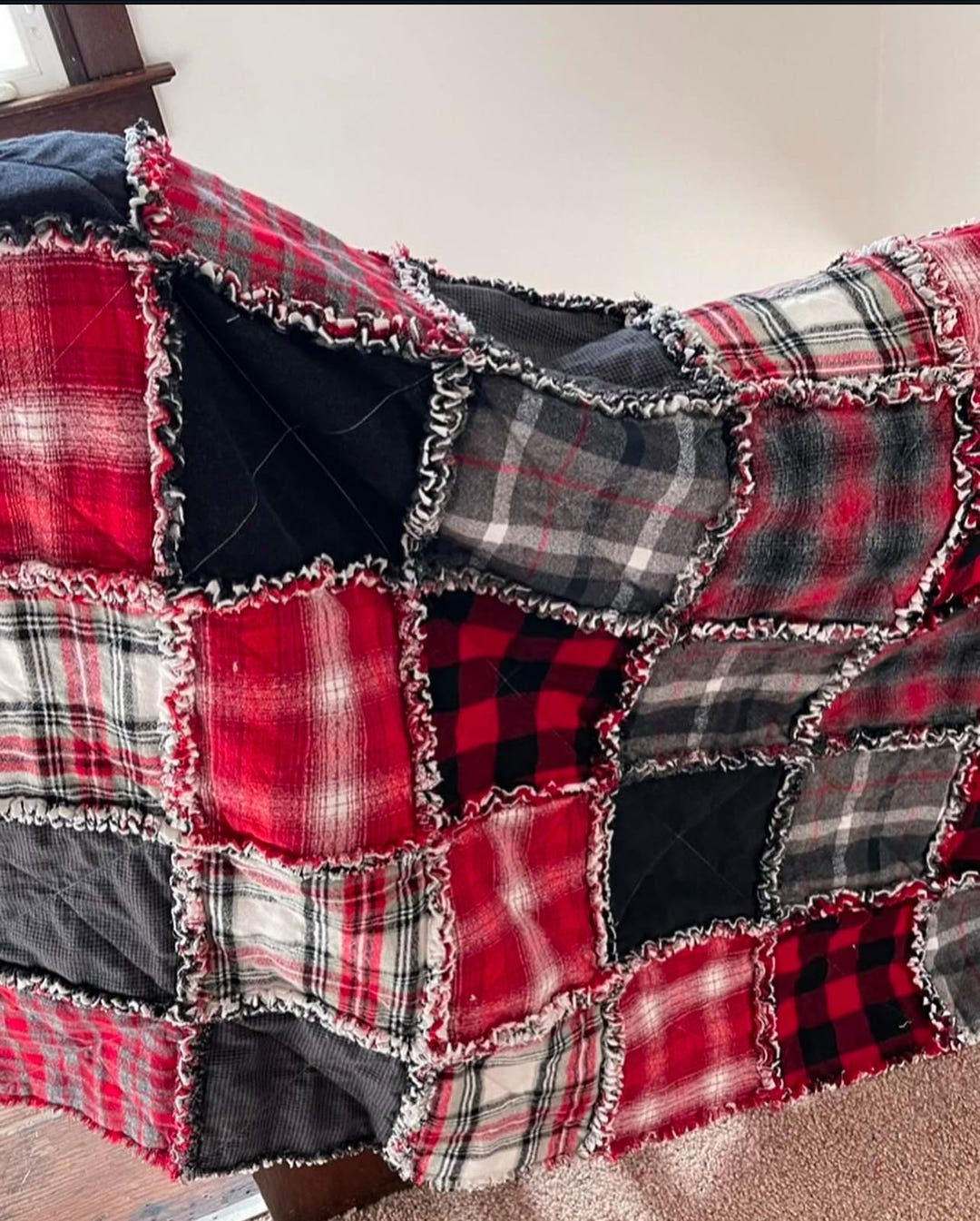 Custom Made Rag Quilts. Choose Your Color Scheme. Quality Fabrics. - Etsy