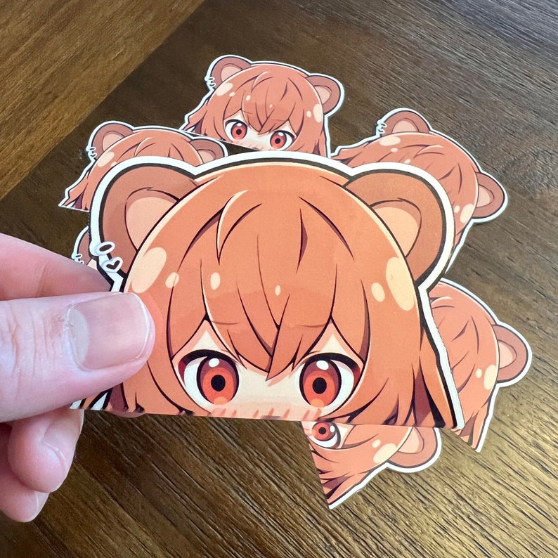 Anime Foxy Girl Sticker Fantasy Character Peek Sticker - Etsy