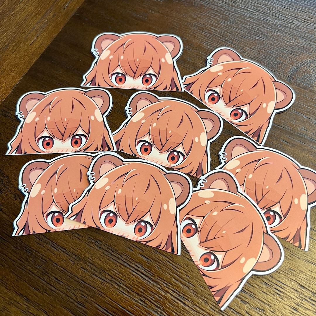 Anime Foxy Girl Sticker Fantasy Character Peek Sticker Manga Sticker ...