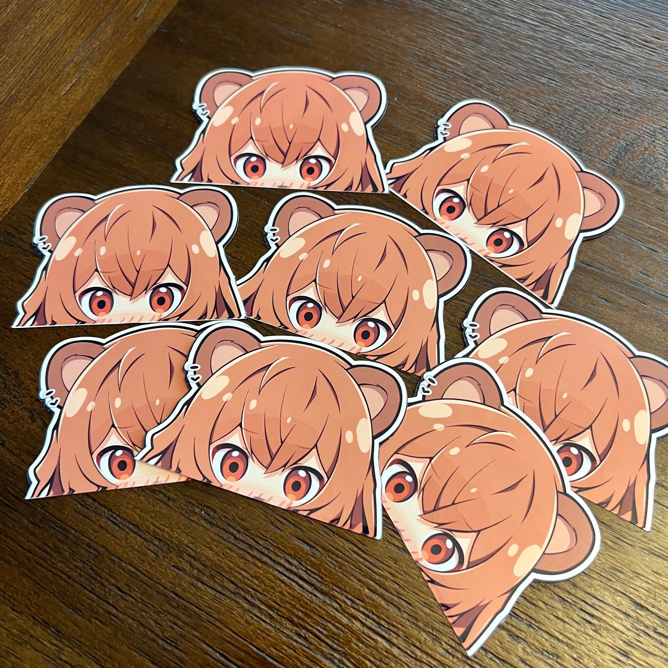 Anime Foxy Girl Sticker Fantasy Character Peek Sticker Manga Sticker ...