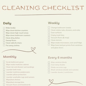 Comprehensive Cleaning Checklist - Transform Your Space! - Etsy