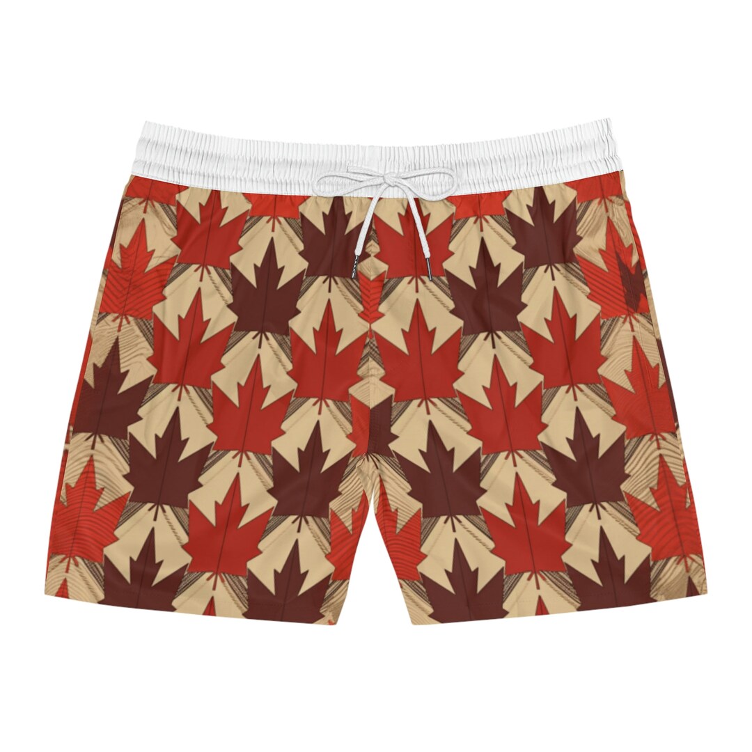 Canadian Flag Inspired Swim Shorts for Sunny Summer Beach Days - Etsy