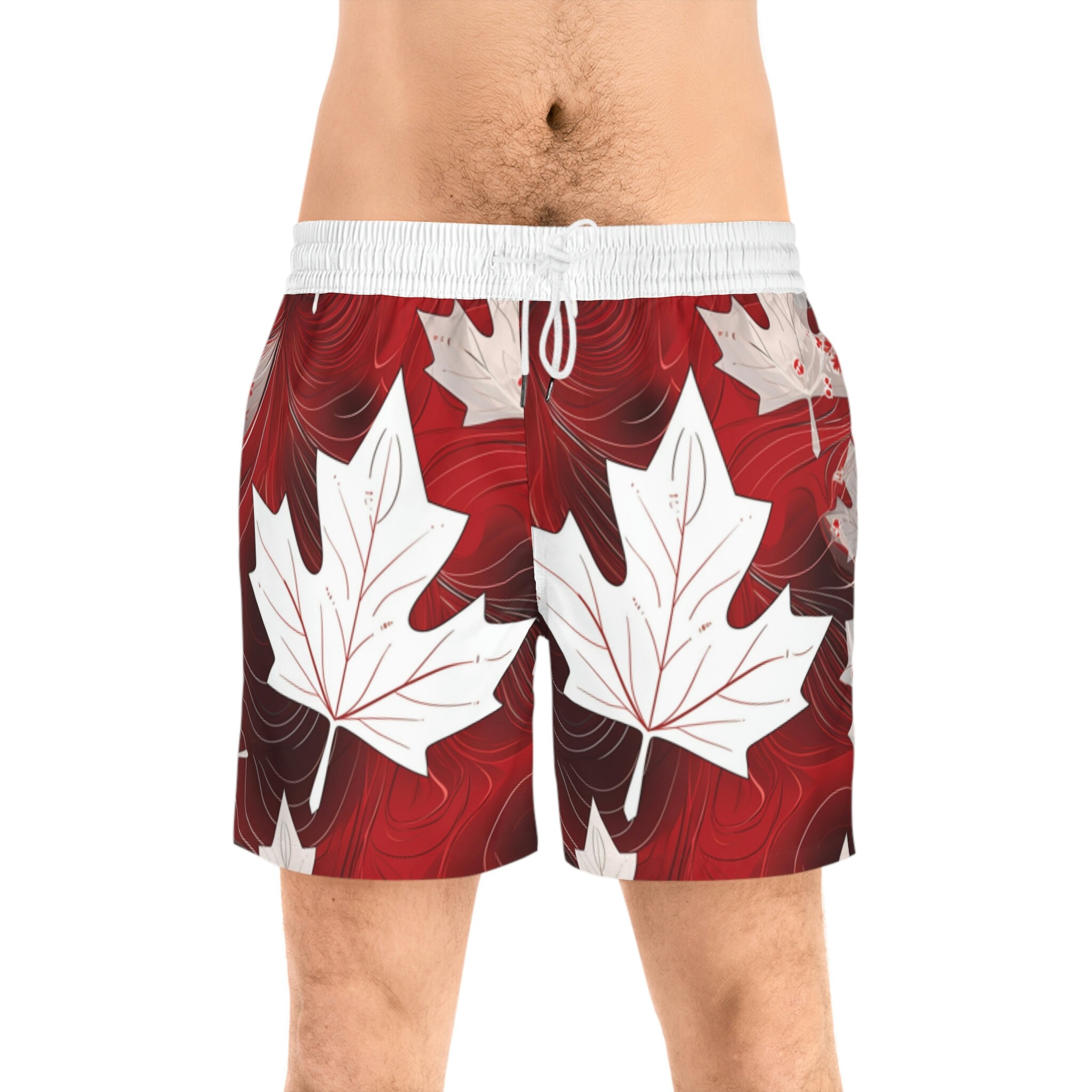 Canadian Flag Inspired Swim Shorts for Sunny Beach Days - Etsy