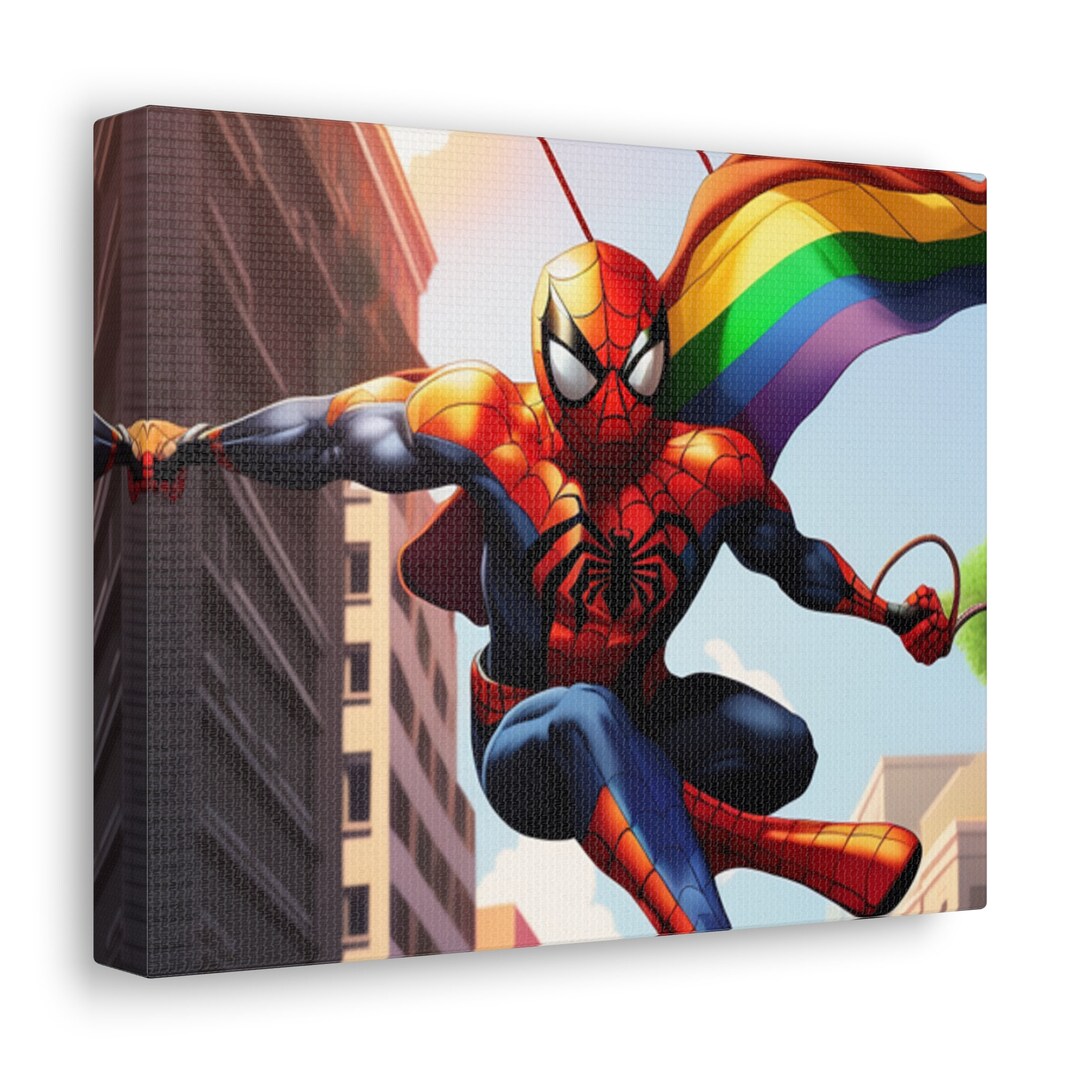 Spiderman Wall Art Pride Month Art Pride Month Gift Idea - Etsy