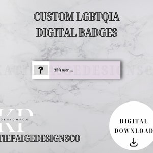 Custom LGBTQ Digital Social Media Badges - Etsy