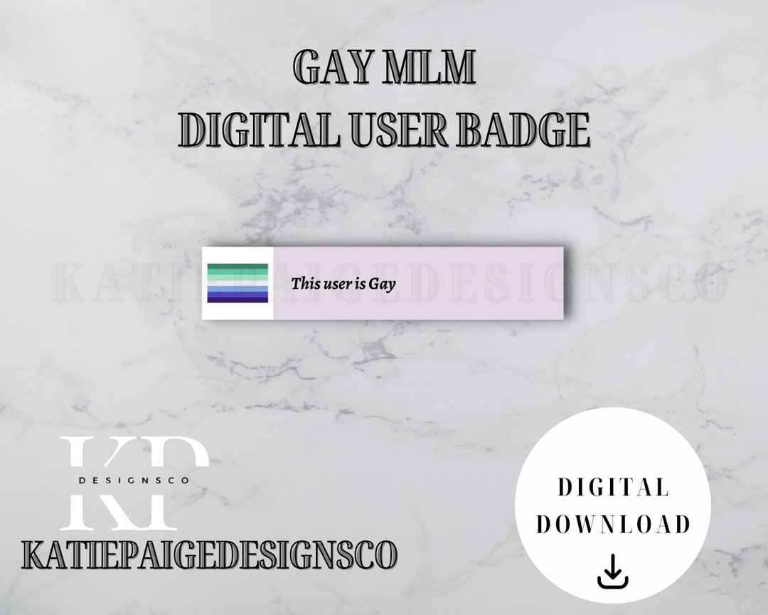 Gay (MLM) Digital Social Media Badge Graphic - Etsy