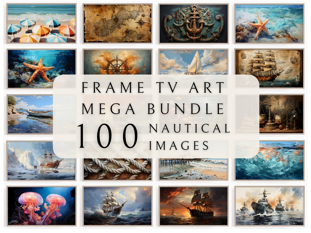 Samsung Frame TV Art Set - Nautical | Marinal Tv Art | Frame TV Art ...