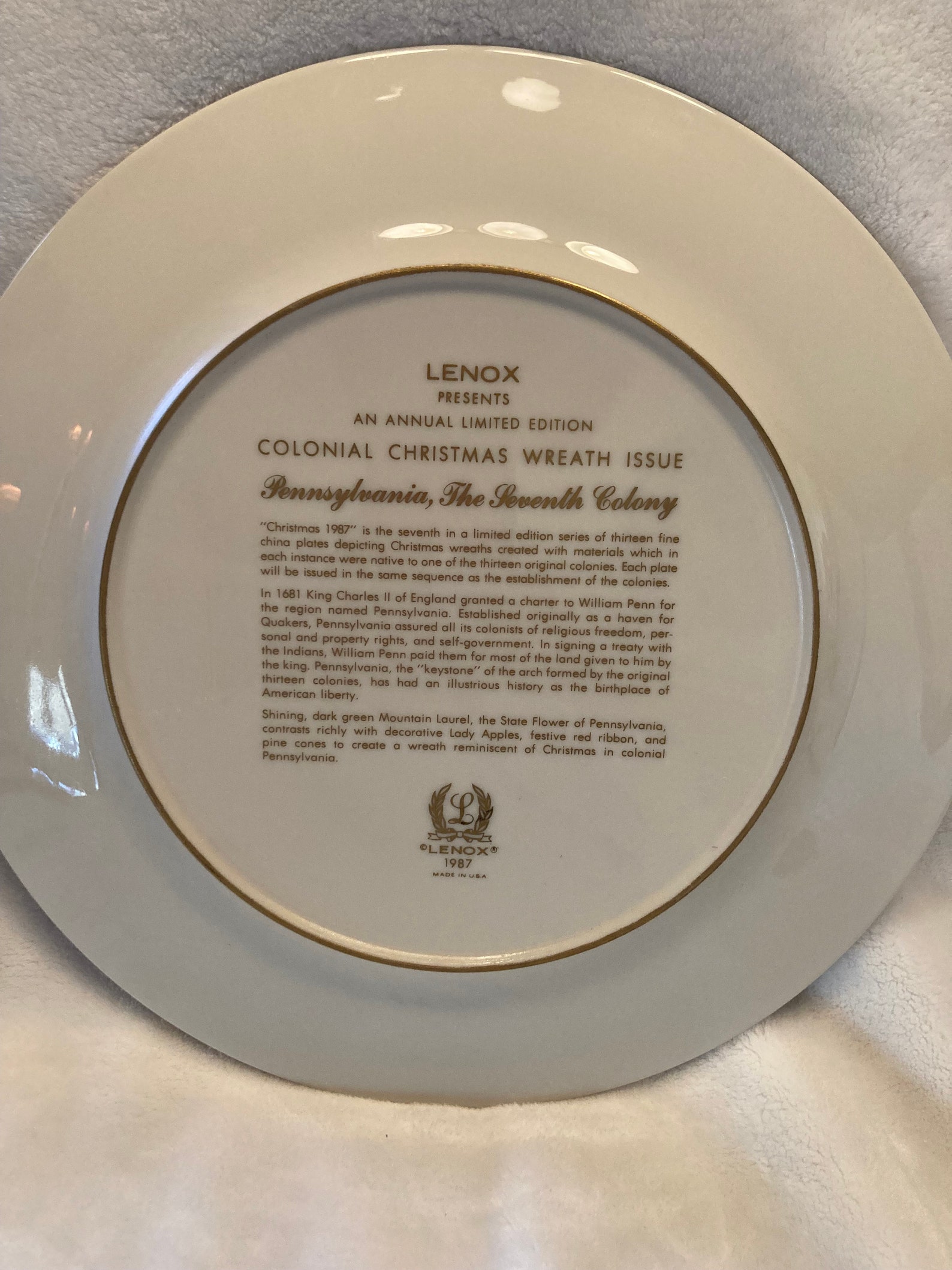 Lenox Colonial Christmas Plates - Etsy