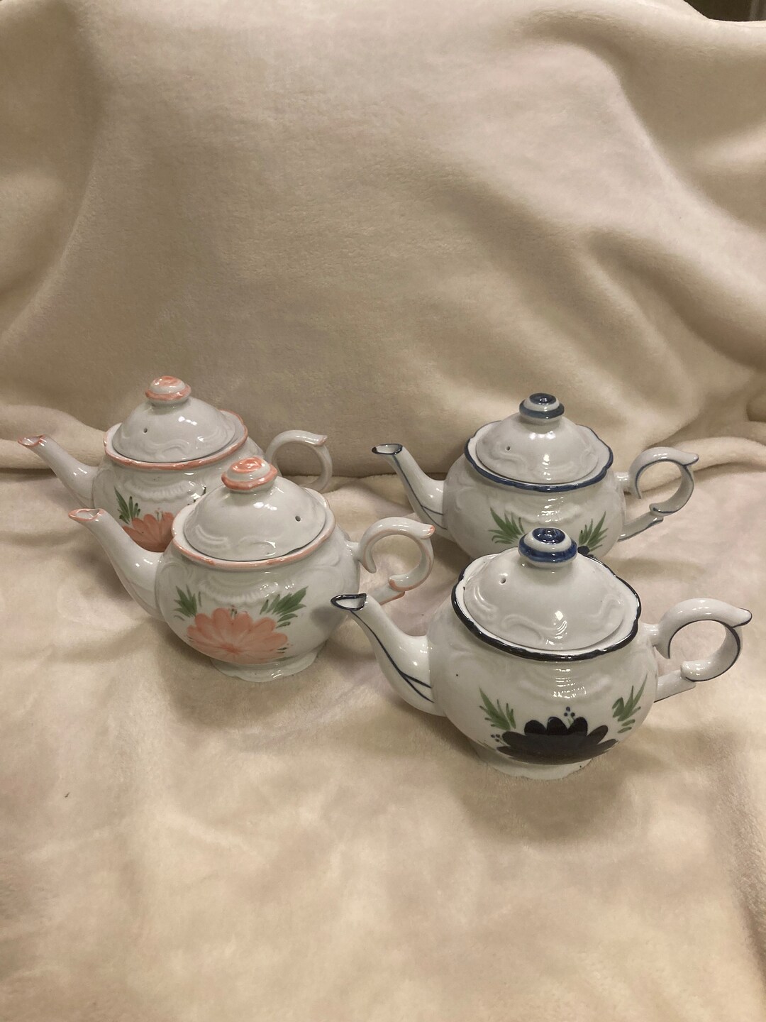 Teapot for 1 With Blue or Pink Flowers - Etsy