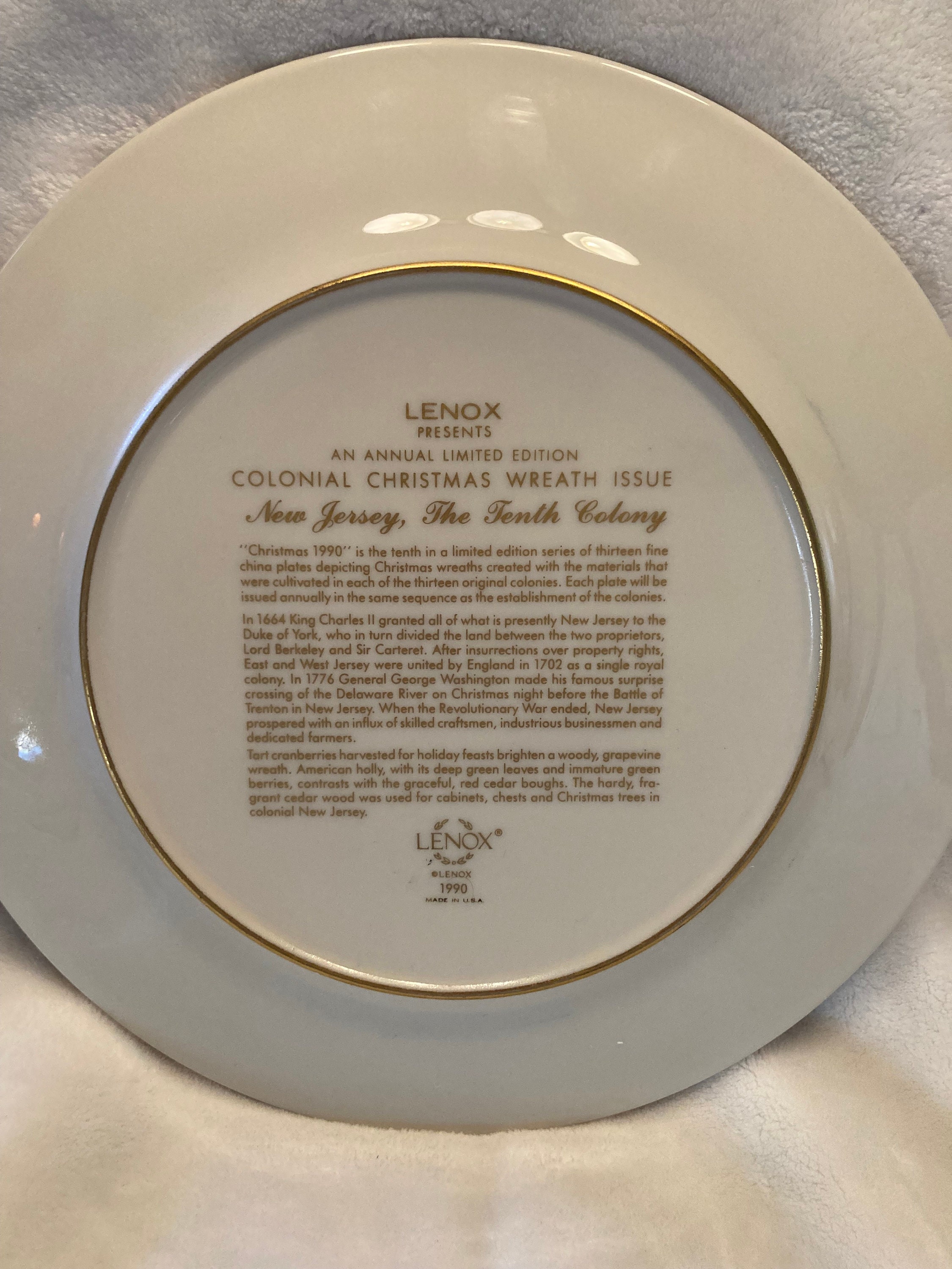 Lenox Colonial Christmas Plates - Etsy
