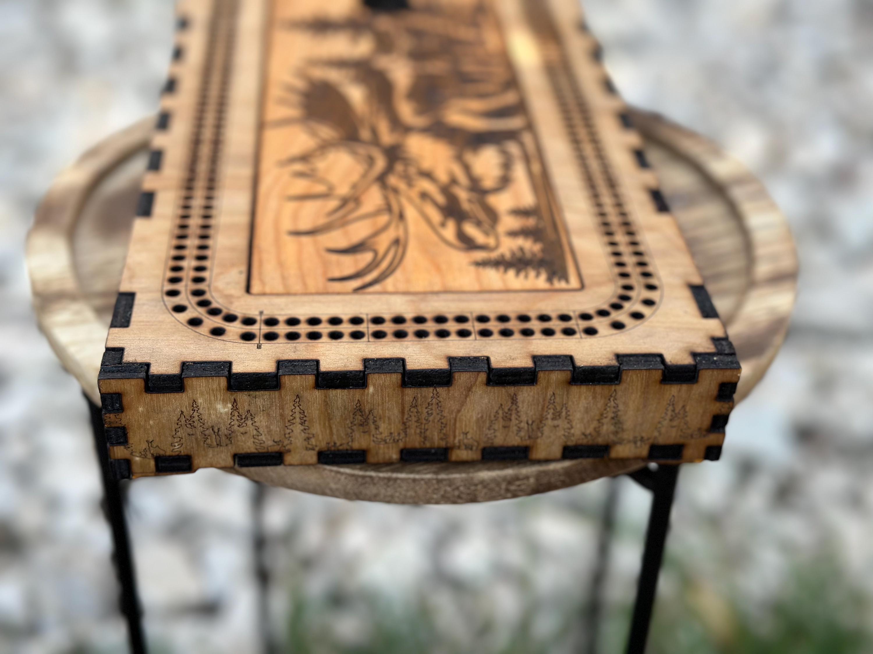 Moose Laser Engraved Cribbage Board - Etsy