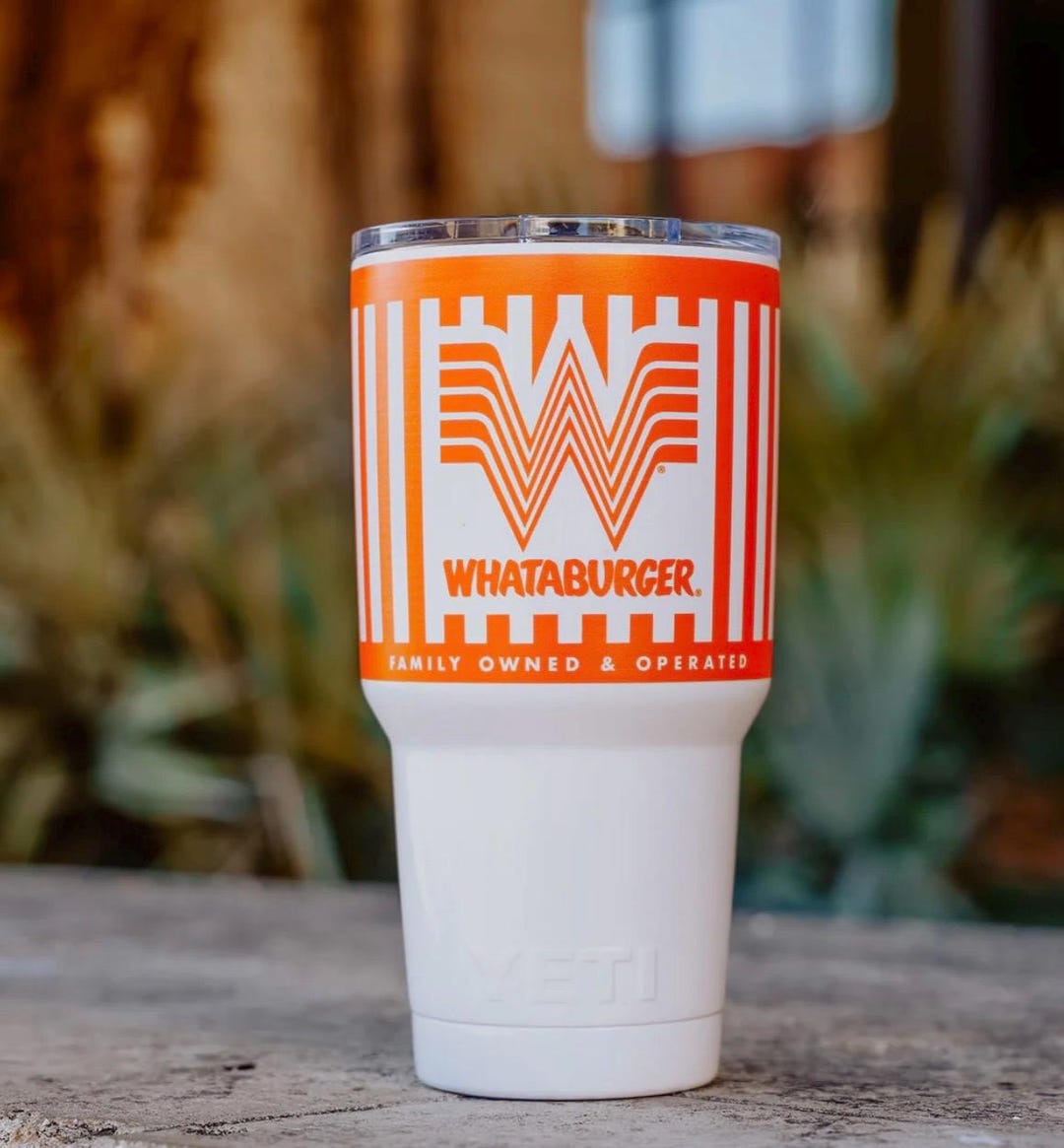 Whataburger Yeti Tumbler, Engraved 30 Oz Texas Fast Food Cup. - Etsy