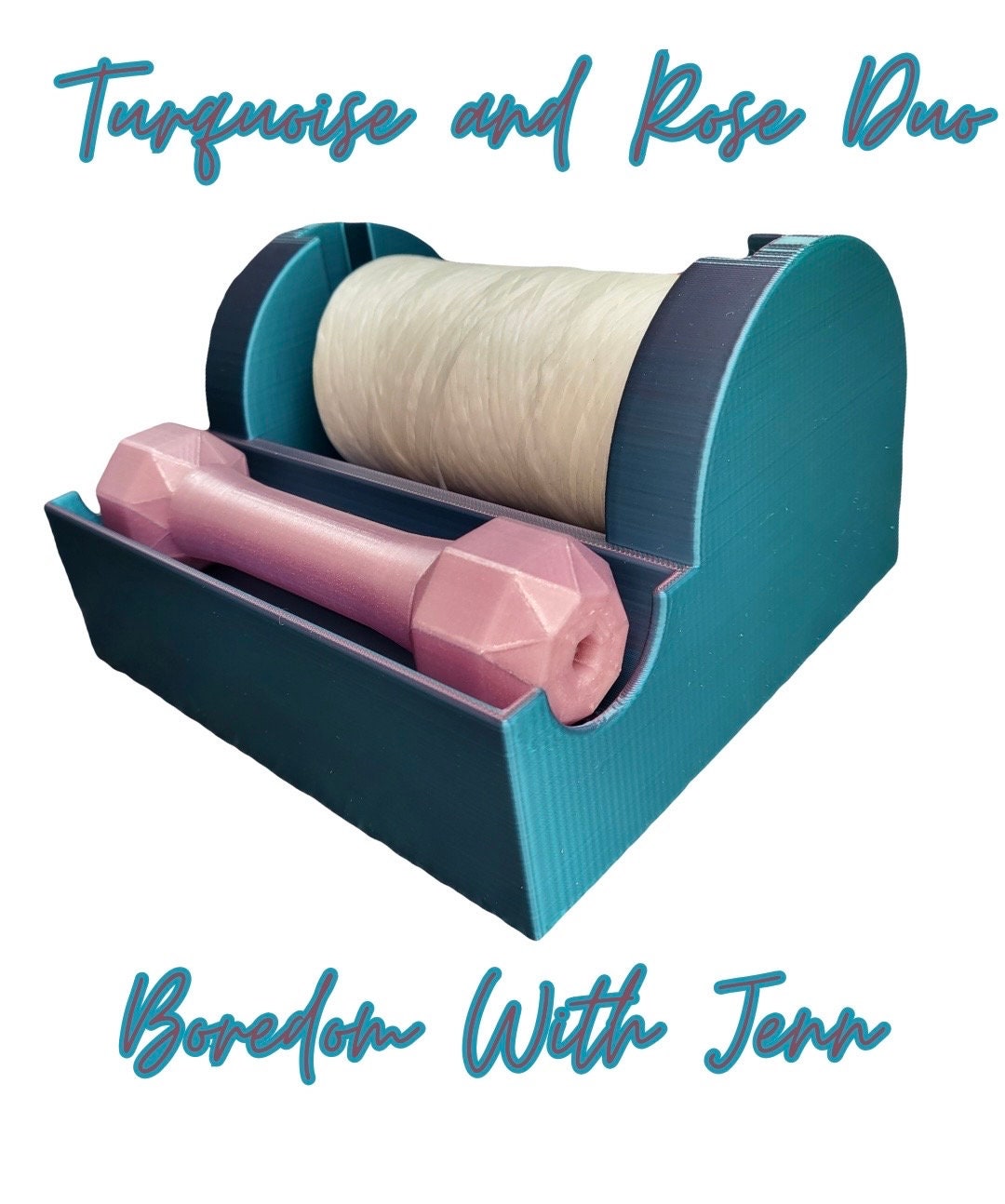 Duochrome Sinew Caddy and Puller Set. Turquoise and Rose. - Etsy