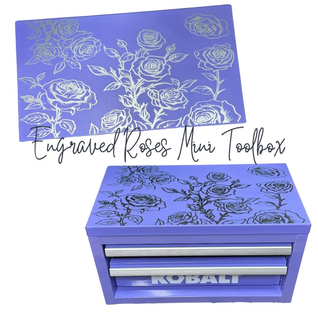 Kobalt Mini Toolbox Laser Engraved Roses. Etsy