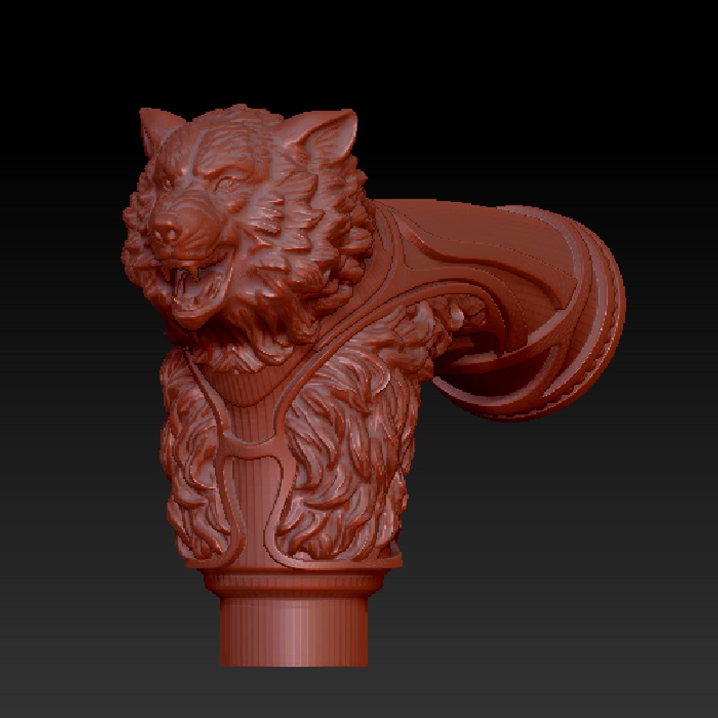 Bear Head Cane Handle 3D Prints/3d Models for CNC Router STL File - Etsy