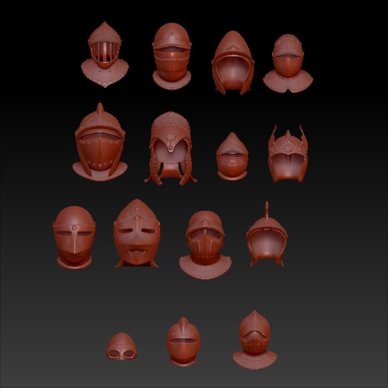 50 Medieval Helmet 3D Models: Cosplay STL Files (3D Print) - Etsy