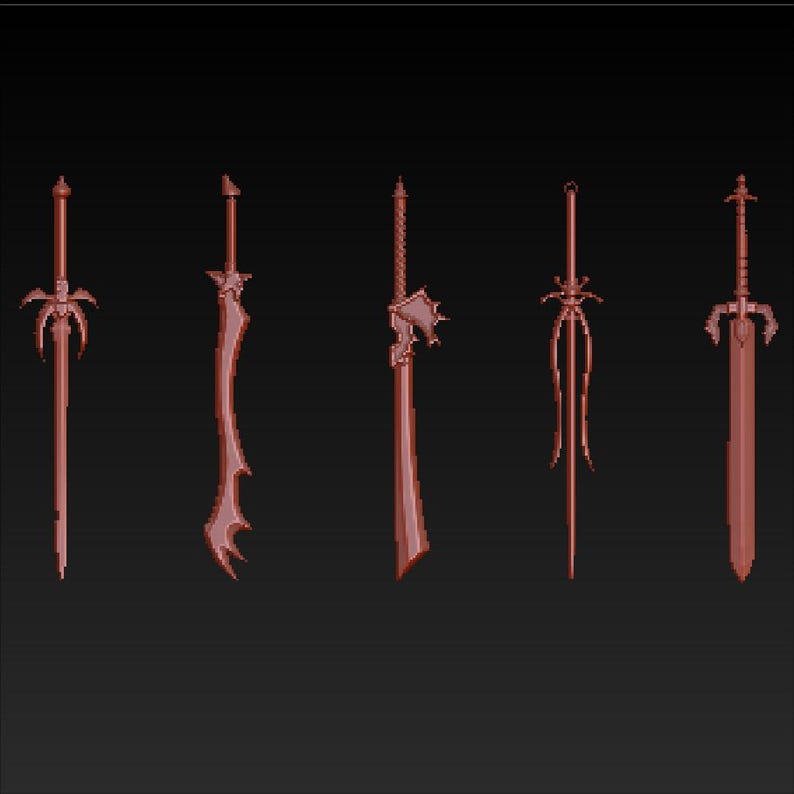 Cosplay Sword 3D Model STL Files: 50 Types (digital Download) - Etsy