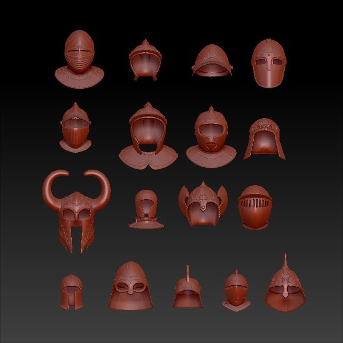 50 Medieval Helmet 3D Models: Cosplay STL Files (3D Print) - Etsy