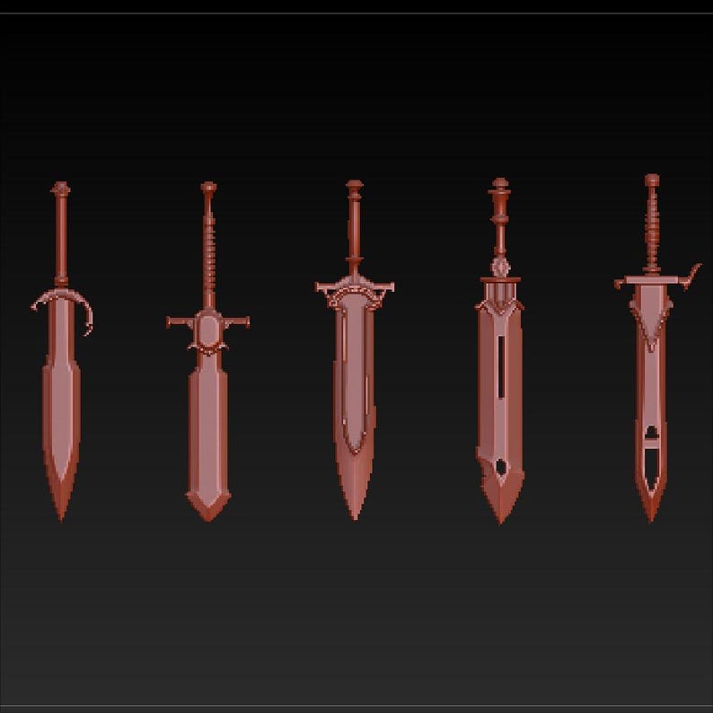 Cosplay Sword 3D Model STL Files: 50 Types (digital Download) - Etsy