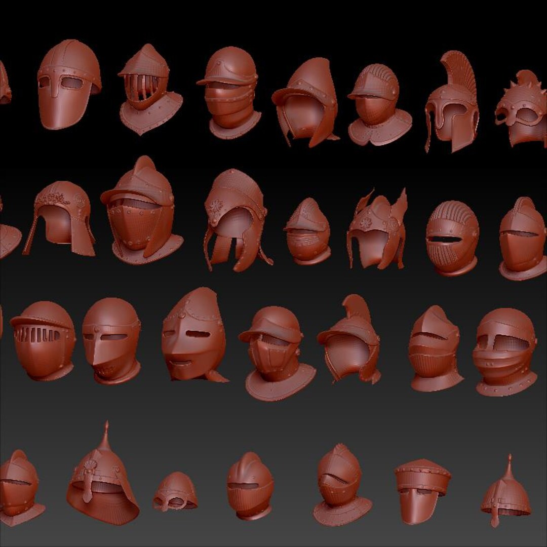 50 Types of Cosplay Medieval Helmet Models/3d Models/3d Prints STL File ...