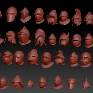 50 Medieval Helmet 3D Models: Cosplay STL Files (3D Print) - Etsy