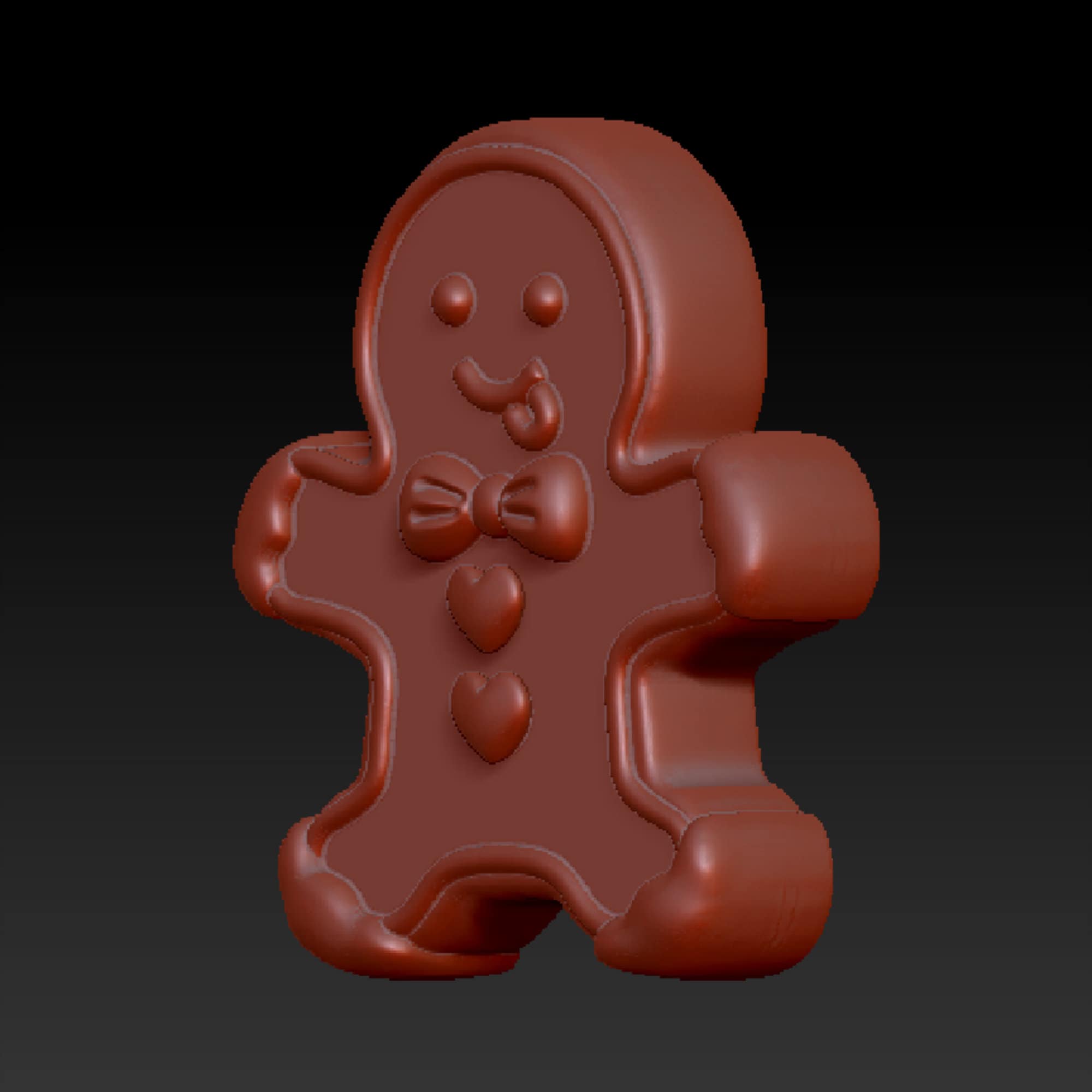 Christmas Gingerbread Man 3D Prints STL File - Etsy