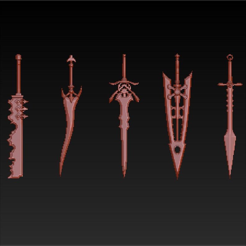 Cosplay Sword 3D Model STL Files: 50 Types (digital Download) - Etsy