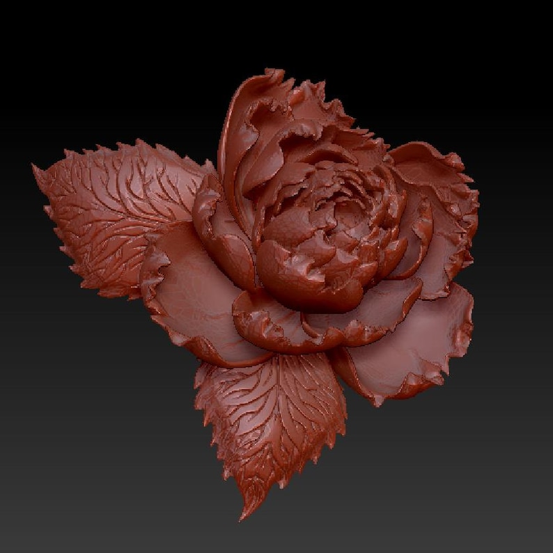 Peony Models/3d Prints/3d Models for CNC Router STL File - Etsy