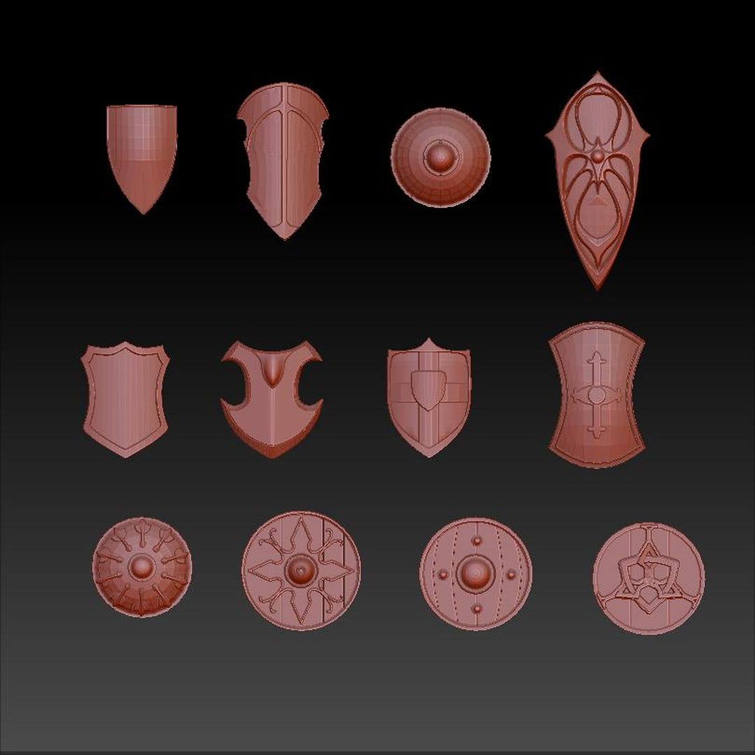 Cosplay Shield 3D Models: STL File for 3D Printing (digital Download ...