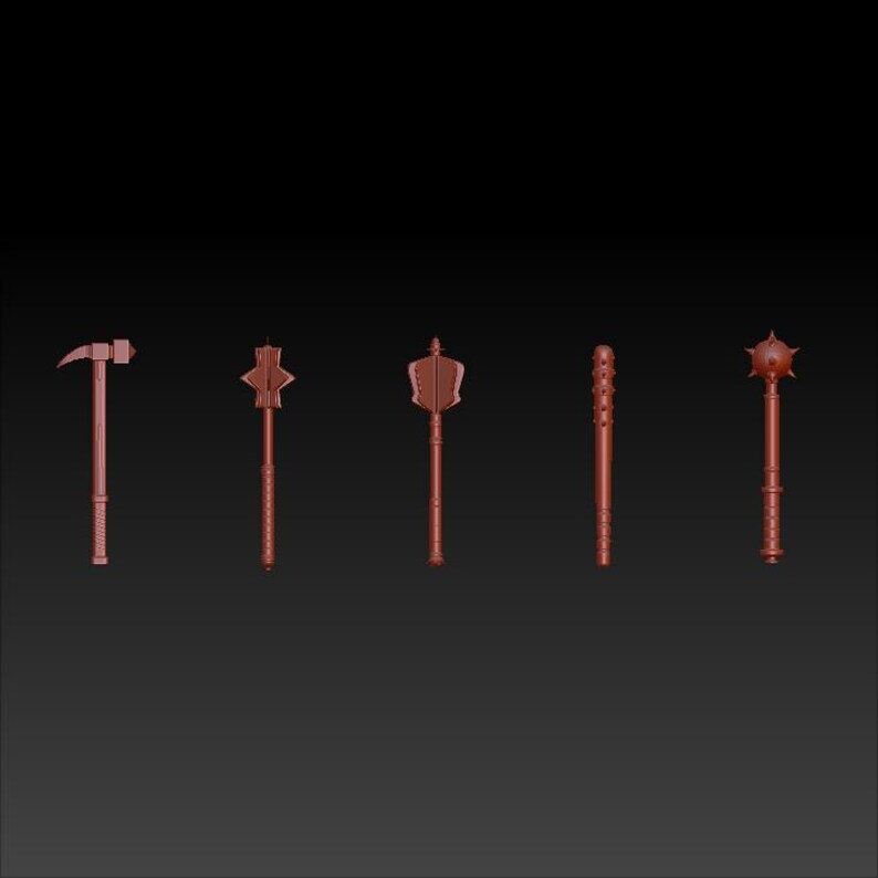 50 Types of Cosplay Stick Weapons and Blunt Models/3d Models/3d Prints ...