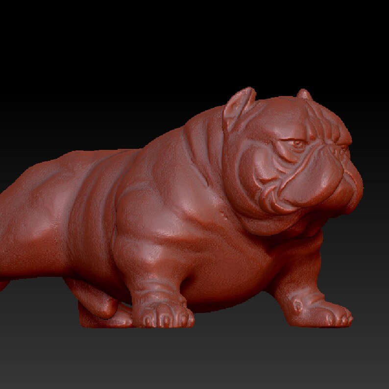 Bulldog 3D Prints/3d Models for CNC Router STL File - Etsy