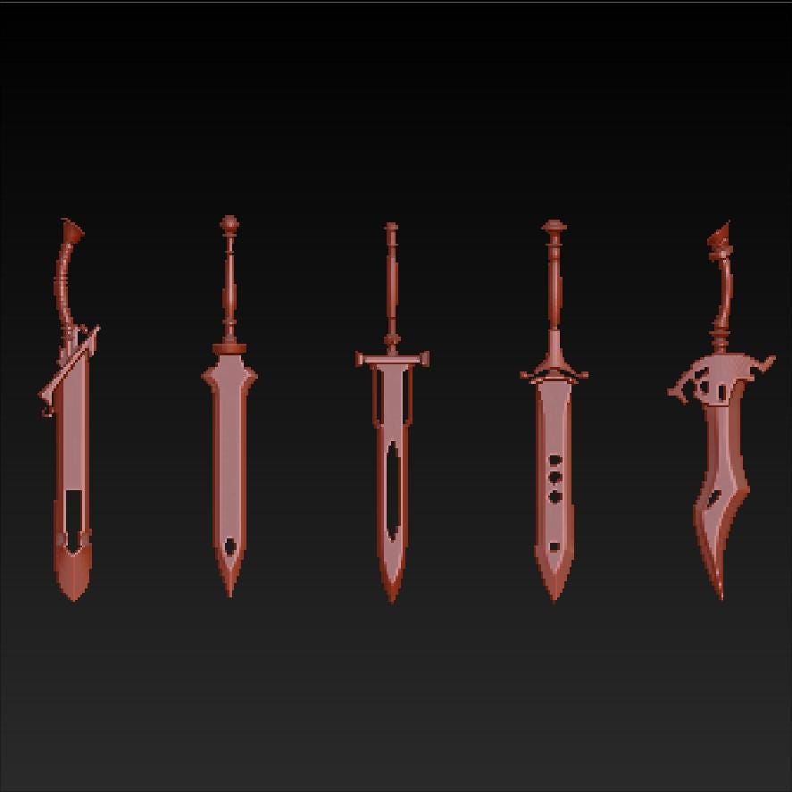 Cosplay Sword 3D Model STL Files: 50 Types (digital Download) - Etsy