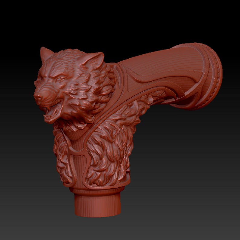 Bear Head Cane Handle 3D Prints/3d Models for CNC Router STL File - Etsy