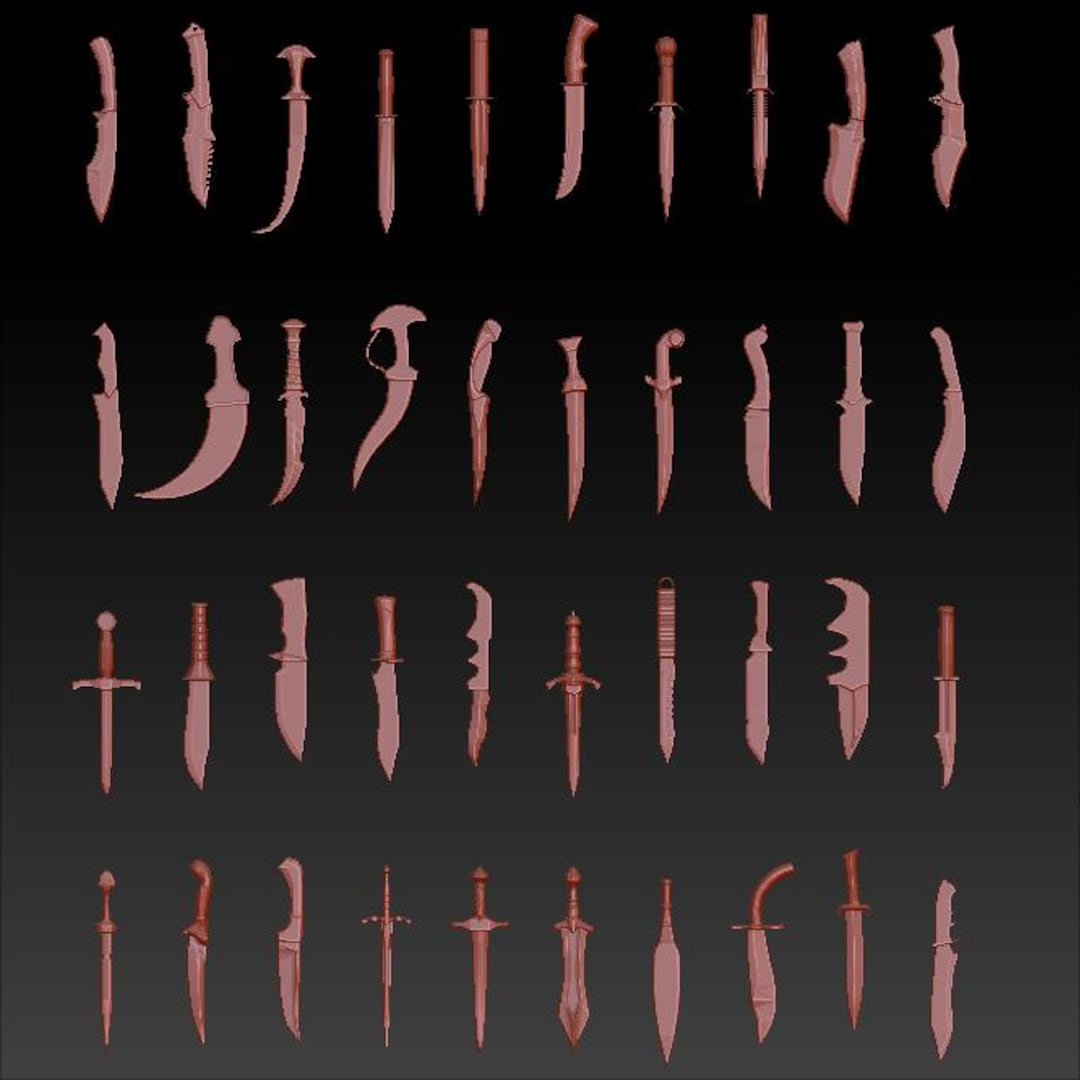 100 Types of Cosplay Dagger Models/3d Models/3d Prints STL/OBJ File - Etsy
