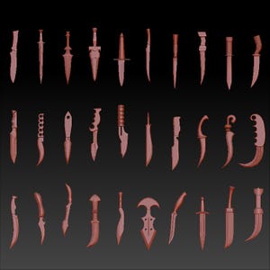 100 Types of Cosplay Dagger Models/3d Models/3d Prints STL/OBJ File - Etsy