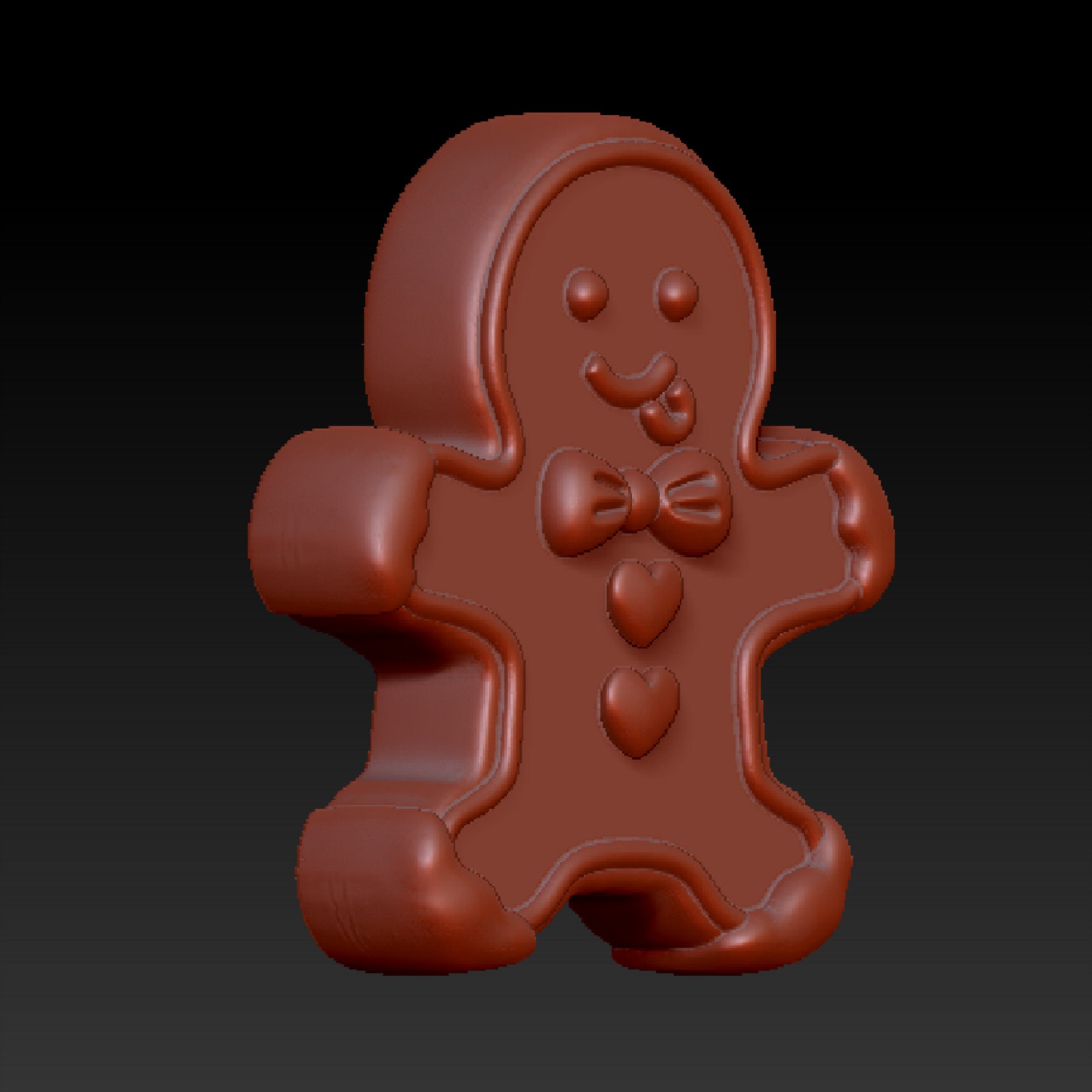 Christmas Gingerbread Man 3D Prints STL File - Etsy