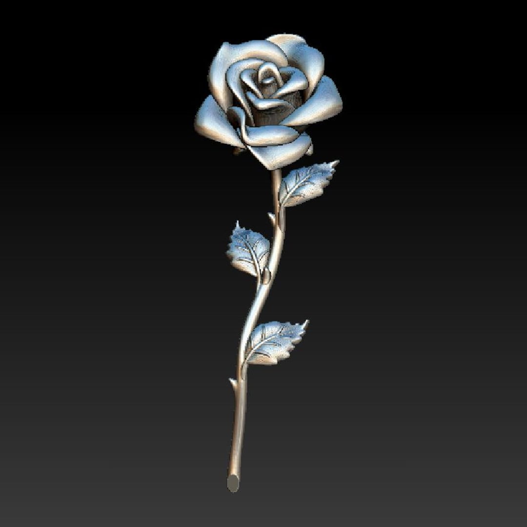 Rose 3D Model/3d Prints STL File - Etsy