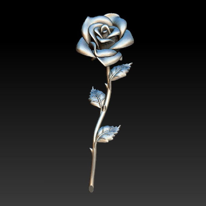 Rose 3D Model/3d Prints STL File - Etsy