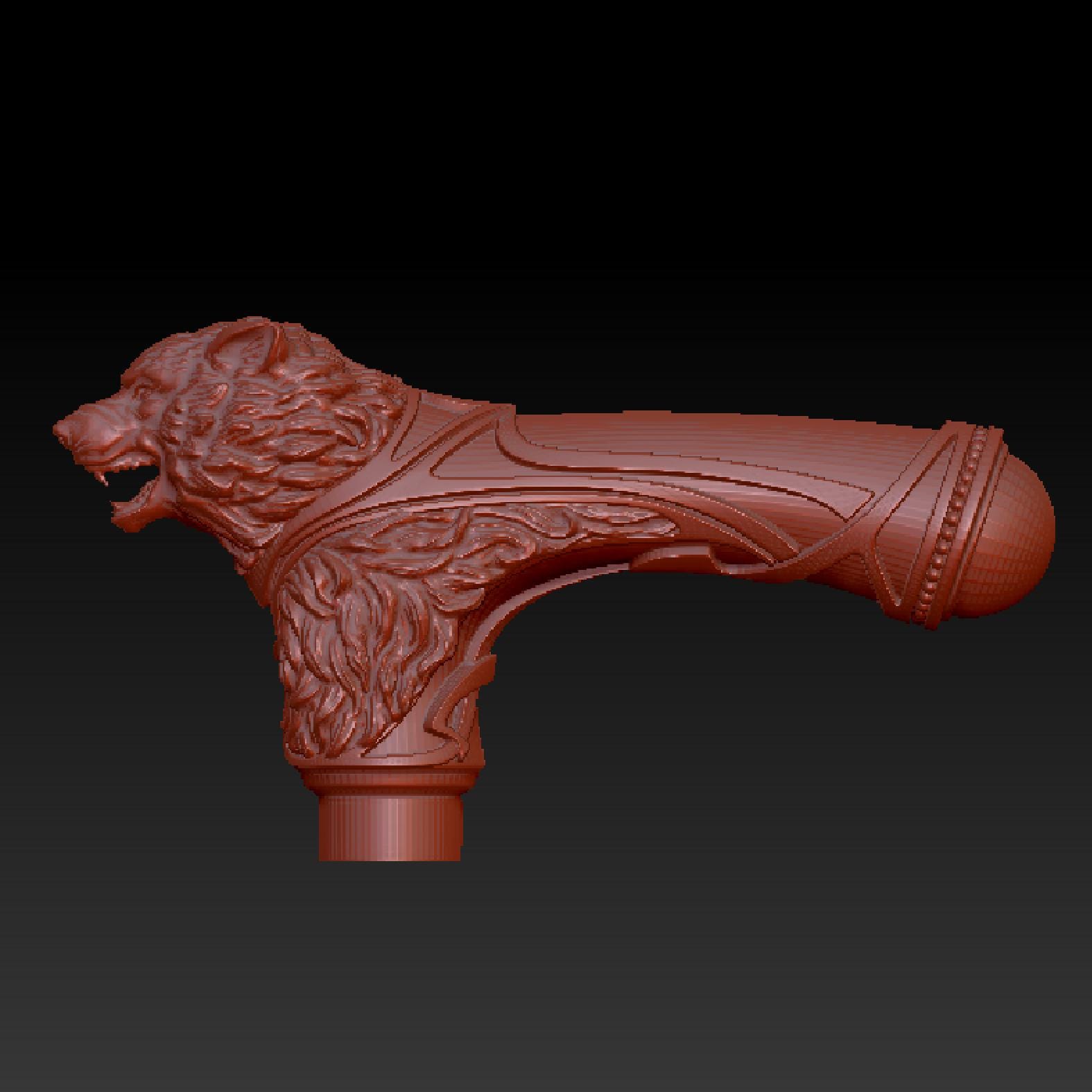 Bear Head Cane Handle 3D Prints/3d Models for CNC Router STL File - Etsy