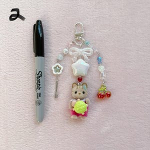 Melon Pan Kitties Kawaii Cute Calico Critters Charm Keychain Drop ...
