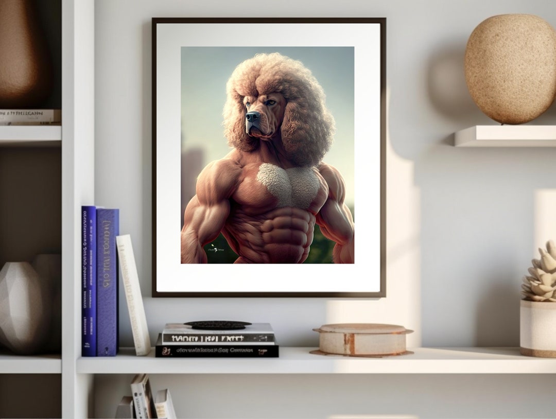 POODLE DOG Poster Silly Humorous Funny Cartoon Canine - Etsy