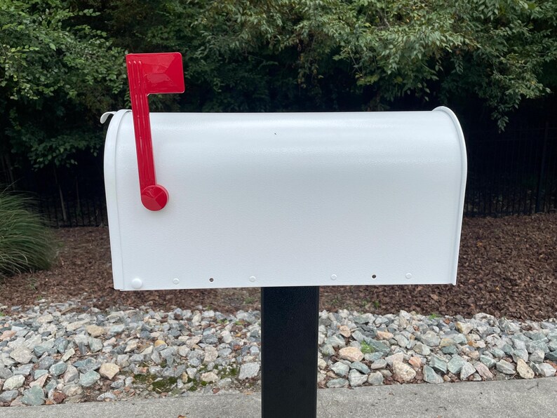 Deluxe Large Mailbox - White Textured - With Mymailcrate Sliding ...