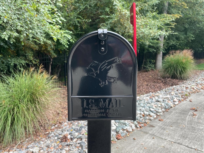 Standard Large Mailbox - Black - With My Mail Crate Sliding Mailbox ...