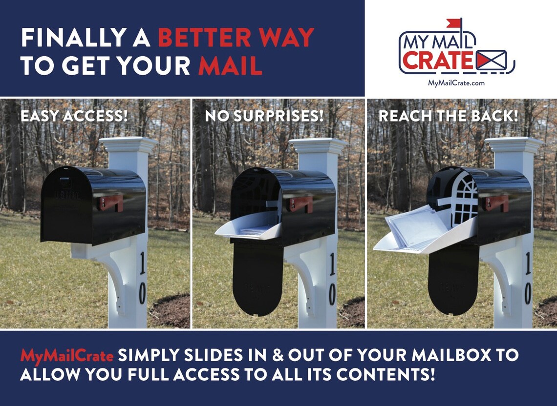 My Mail Crate - Sliding Mailbox Tray - Etsy