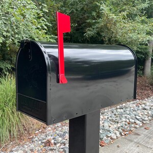 Standard Large Mailbox - Black - With My Mail Crate Sliding Mailbox ...