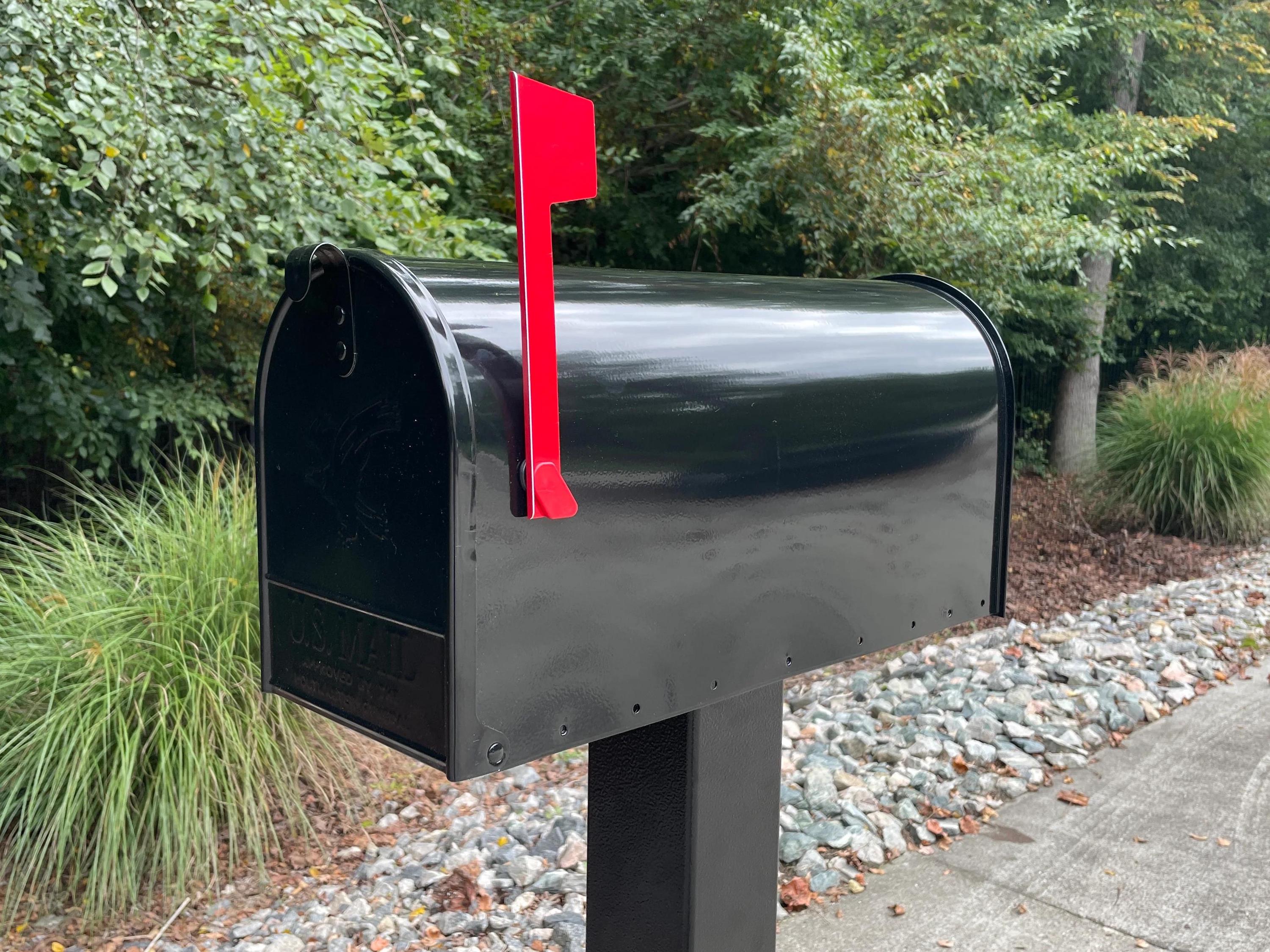 Standard Large Mailbox - Black - With My Mail Crate Sliding Mailbox ...