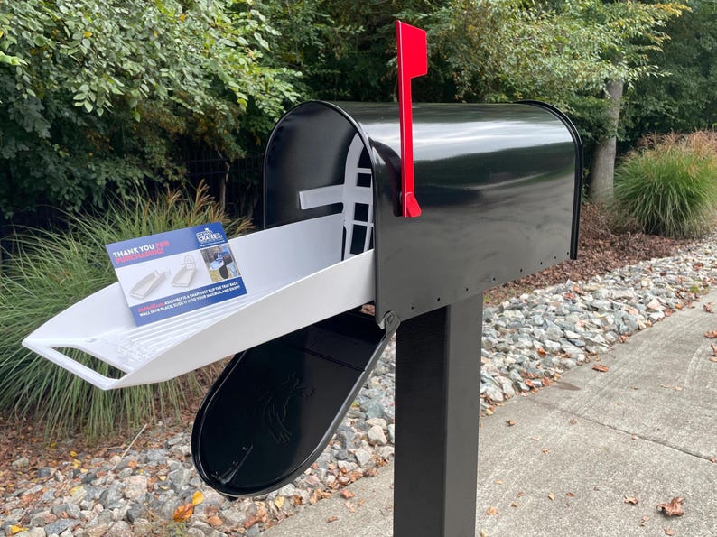 Standard Large Mailbox - Black - With My Mail Crate Sliding Mailbox ...