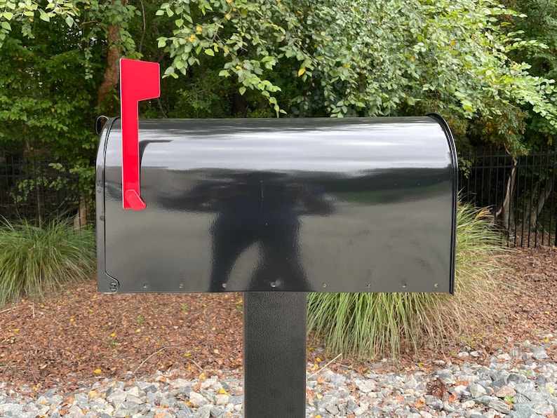 Standard Large Mailbox - Black - With My Mail Crate Sliding Mailbox ...