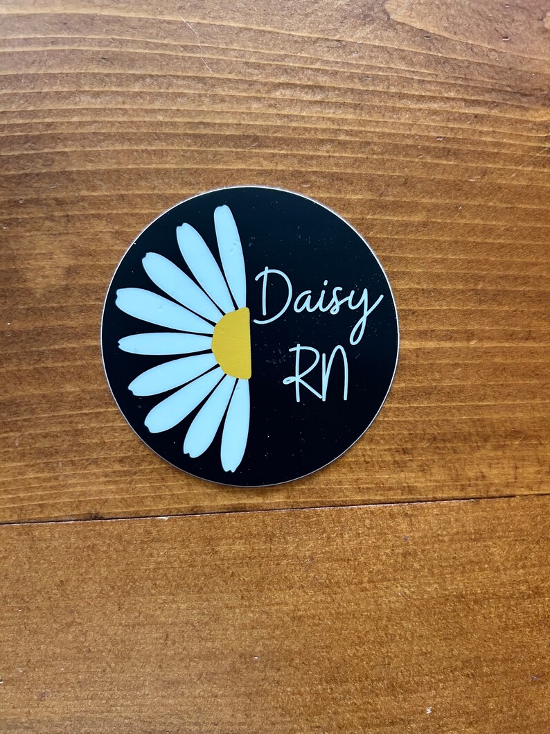 Daisy RN Daisy Award Winner Black Circle Funny RN Nurse Healthcare ...
